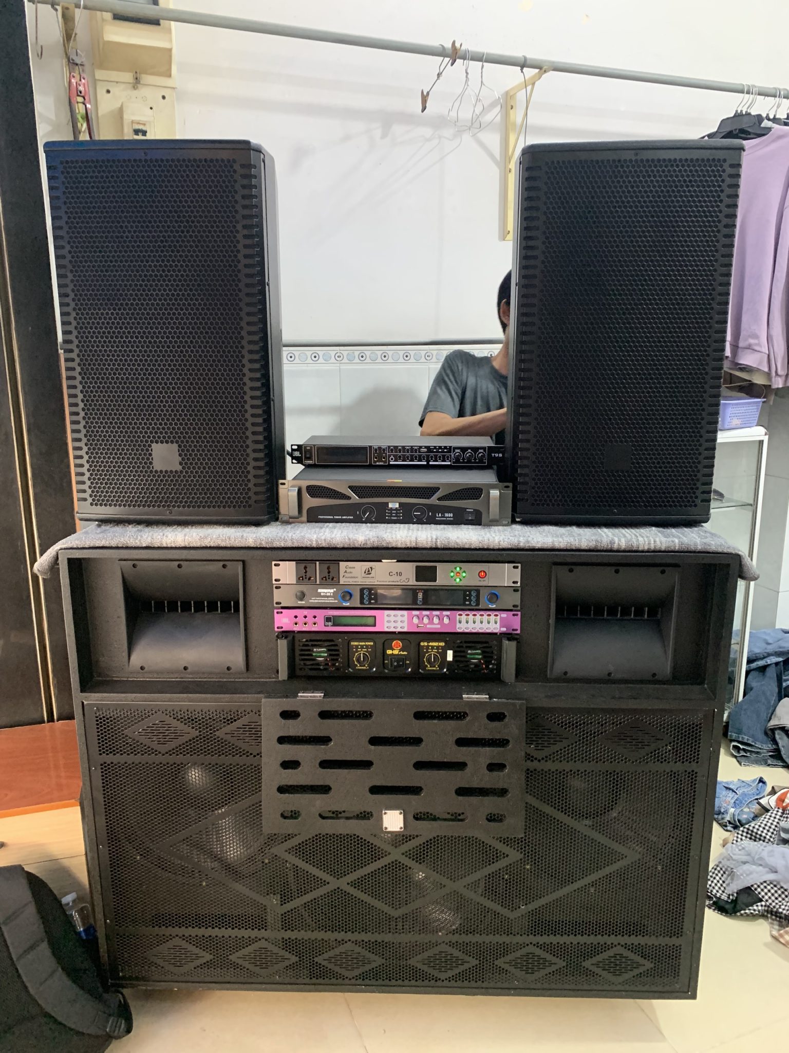 Setup Dàn Loa Kéo Công Suất Khủng Chợ Sơn Kỳ - Kim Phát Audio