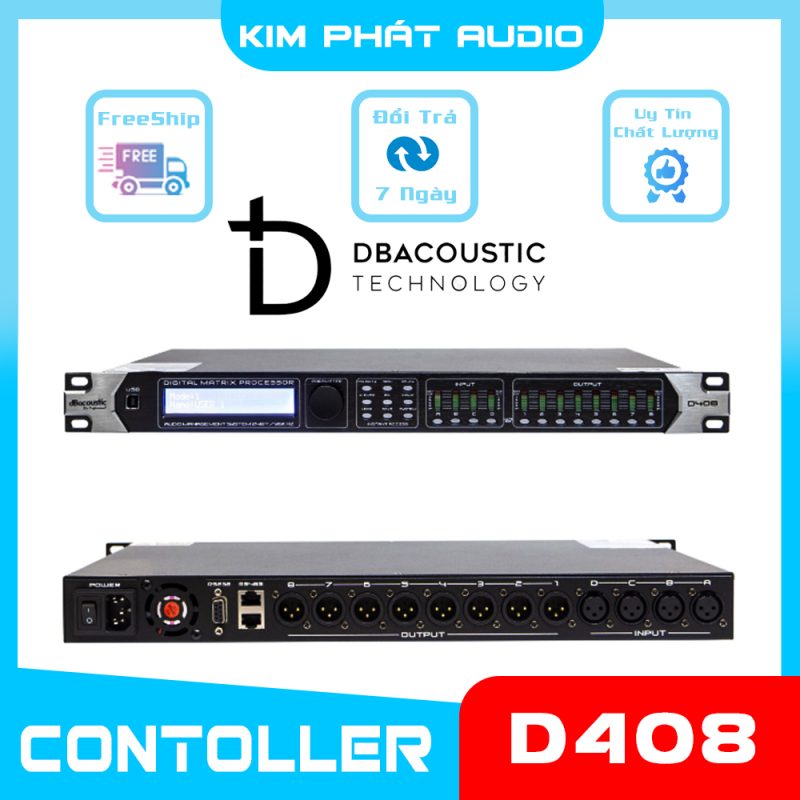 Thiết Bị Xử Lý Tín Hiệu DBacoustic D408 - Kim Phát Audio