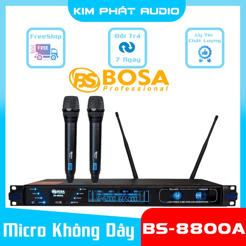 Micro Đèn Không Dây BOSA BS-8800A - Kim Phát Audio